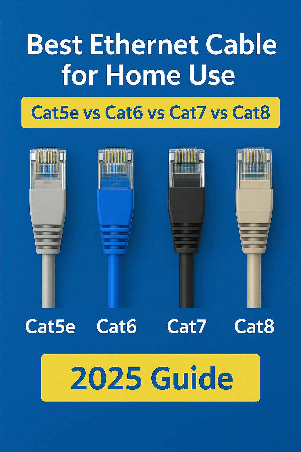 Best Ethernet Cable for Home Use | Cat5e vs Cat6 vs Cat7 vs Cat8